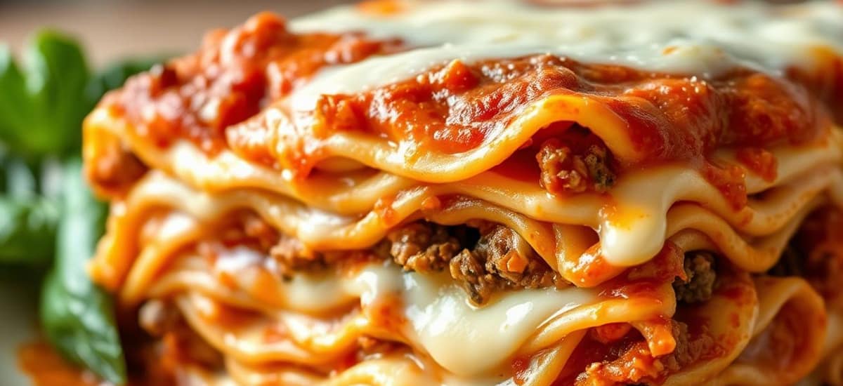Classic Italian Lasagna – Comfort Food with Meat Sauce & Cheese